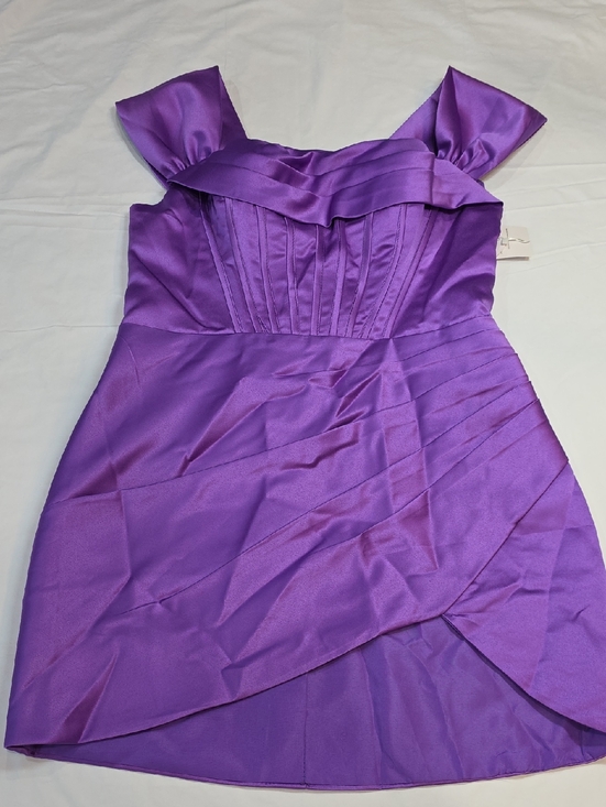 The Unbranded Brand | Dresses | Purple Satin Cocktail Dress Medium Semi ...